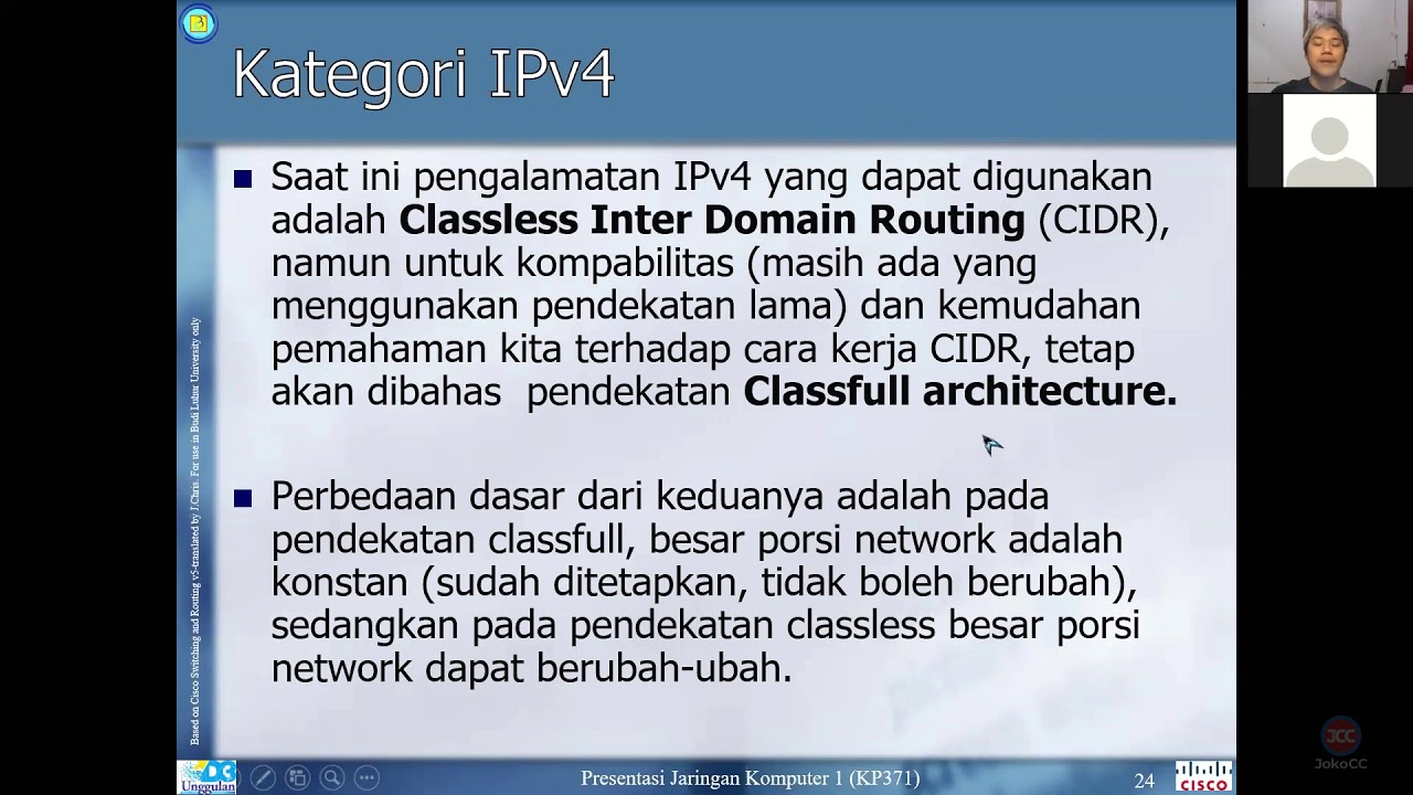 OLD Version-Kuliah Jaringan Komputer : Struktur IPv4 - YouTube