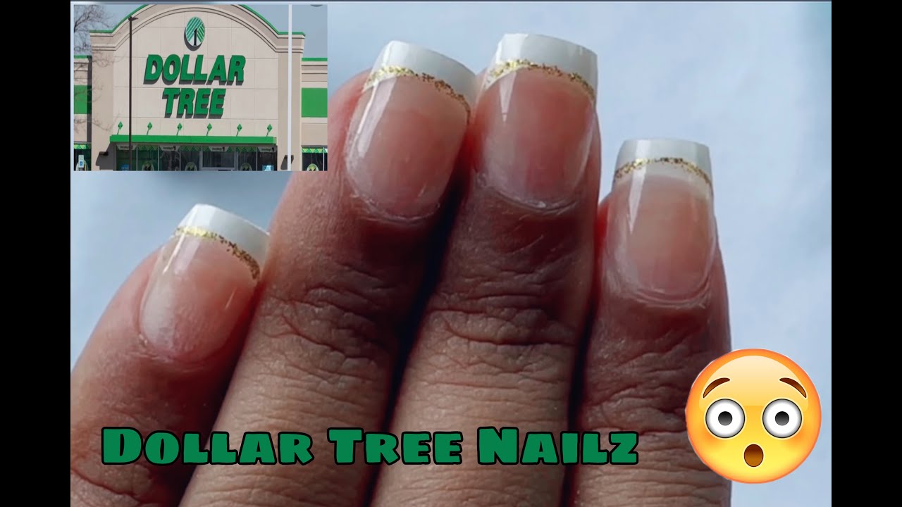 DOLLAR TREE PRESS ON NAILS| DIY QUICK BEGINNER TUTORIAL| DO THEY LAST ...