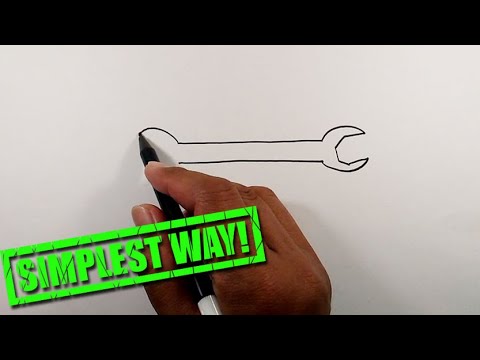 How to draw a wrench | Simple Drawing - YouTube