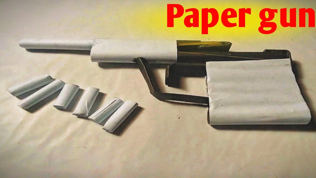 How to make paper gun toy paper gun Diy projects and Paper ideas - YouTube
