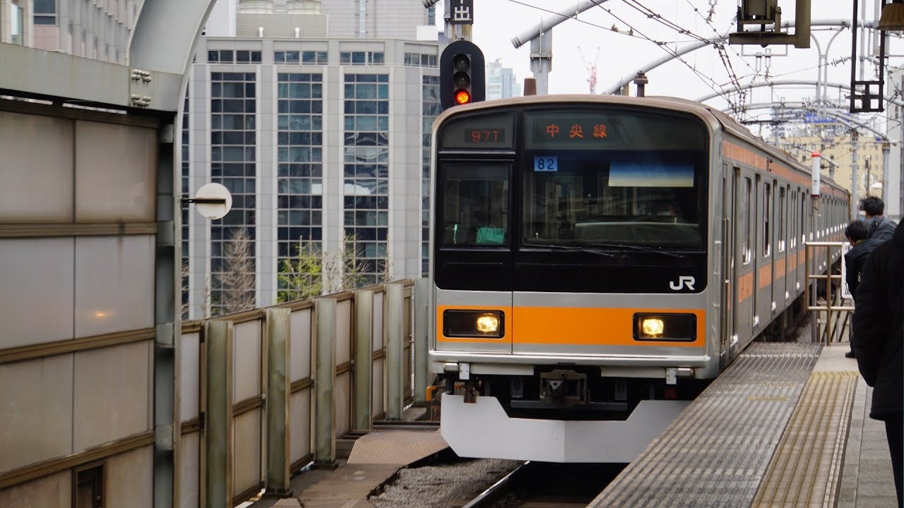 [Chuo Line (Rapid)] ft. JR East 209-1000 Series 82F (Tokyo → Shinjuku ...
