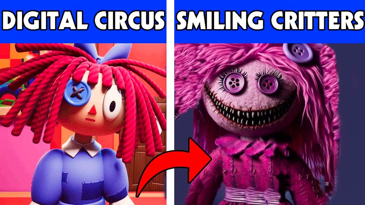 AMAZING DIGITAL CIRCUS turns into CREEPY SMILING CRITTERS! (OMG CREEPY ...
