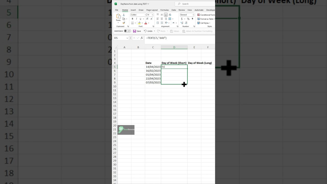 Extract Weekday Name From Date Using textfunction shorts YouTube Extract Weekday Name From Date Using textfunction shorts YouTube