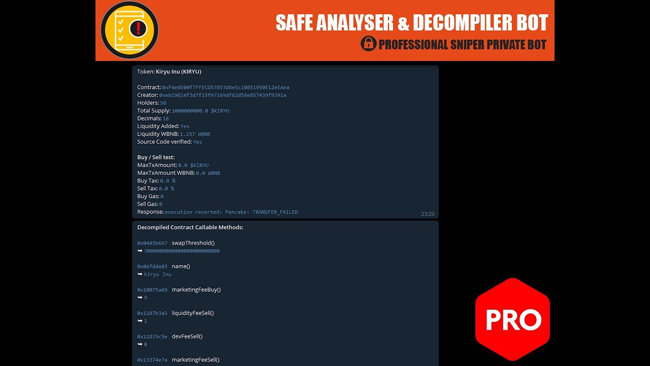 SAFE ANALYSER BOT - YouTube