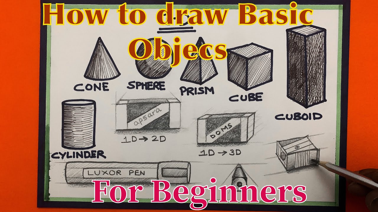 How to draw Basic Objects Part 01 | For Beginners | Online Drawing ...