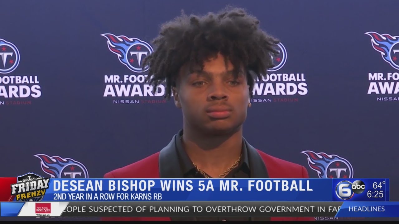 DeSean Bishop wins 5A Mr. Football - YouTube