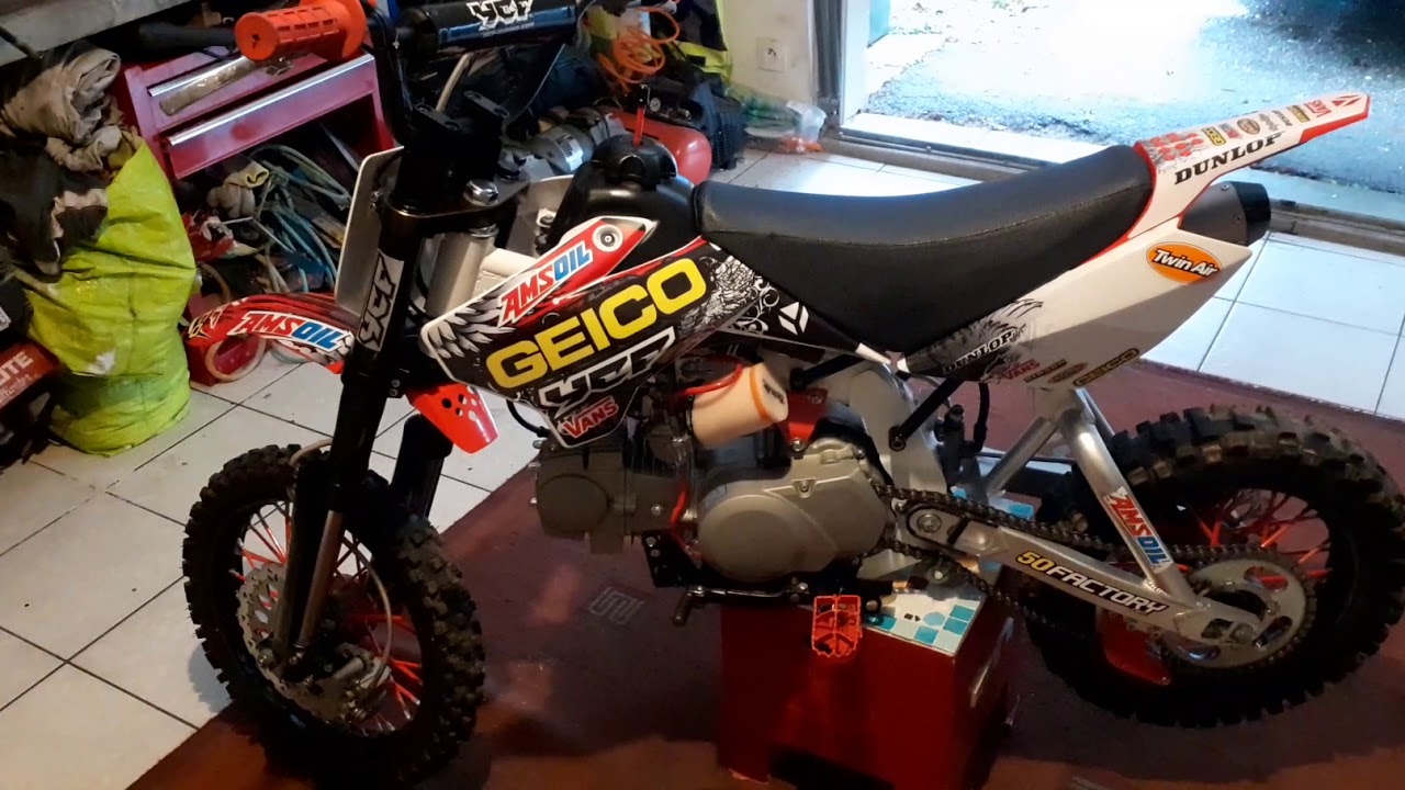 remise à neuf ycf 125 r-start pit bike - YouTube