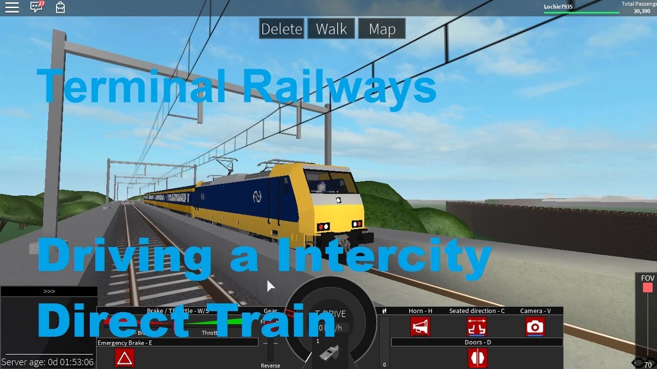ROBLOX Terminal Railways Driving a Intercity Direct Train - YouTube
