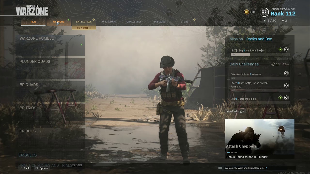 Warzone menu - YouTube