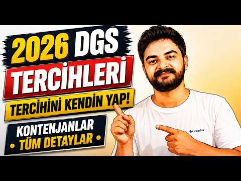 2026 DGS TERCİHLERİNİ KENDİN YAP! | Kontenjanlar, Tercih Taktikleri ve Tüm Detaylar