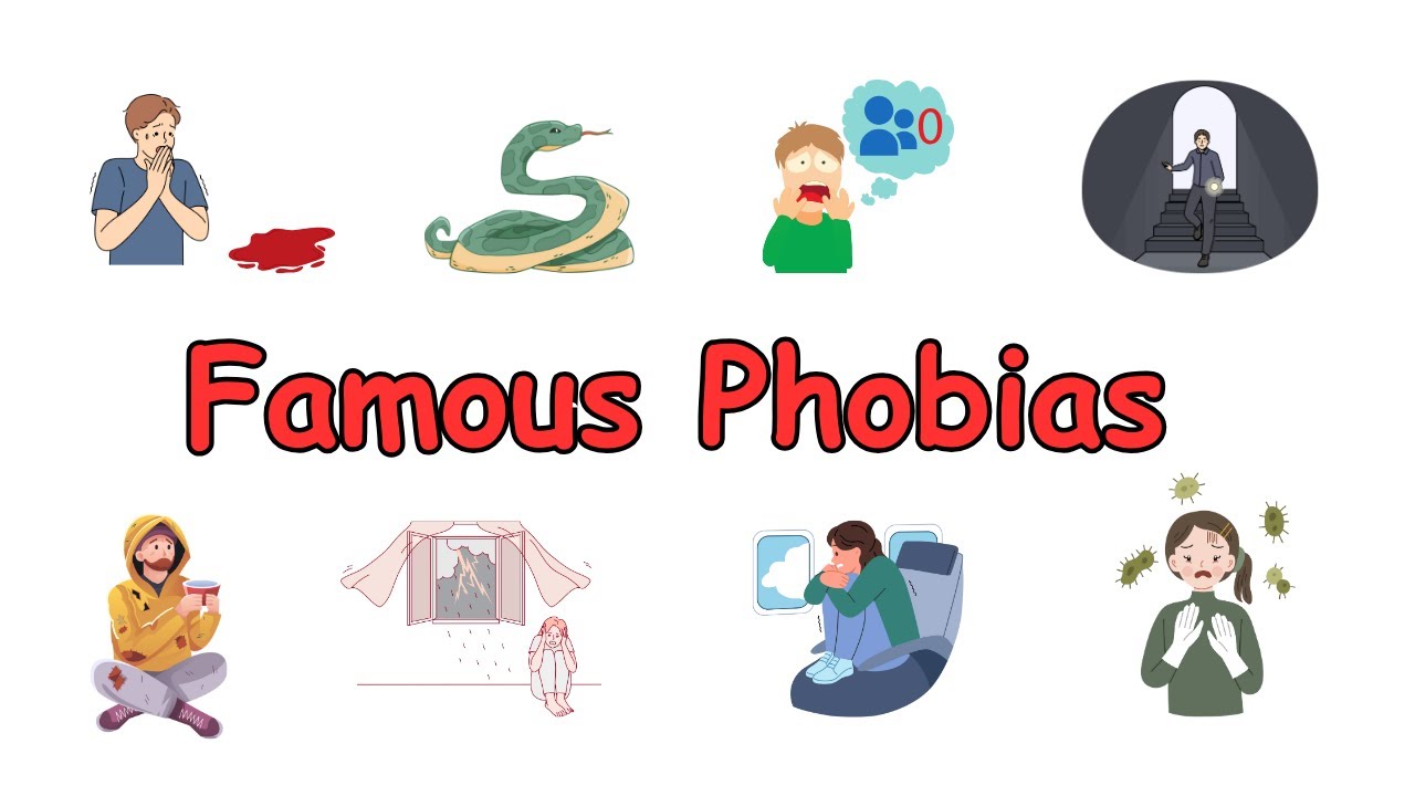 Famous Phobias | Fear Vocabulary | Scary English Words | What Are You ...