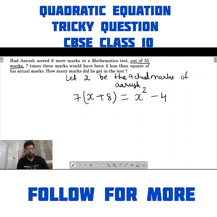 Quadratic Equation Tricky Question Class 10 Important Question #exam # ...