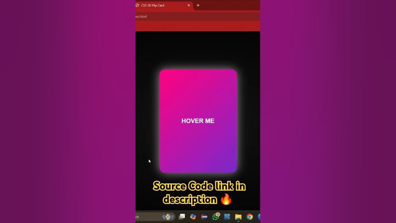Day 22 Of 365 Days Of Css Flip Card Effect Shorts Webdevelopment Css Htmlcss Coding