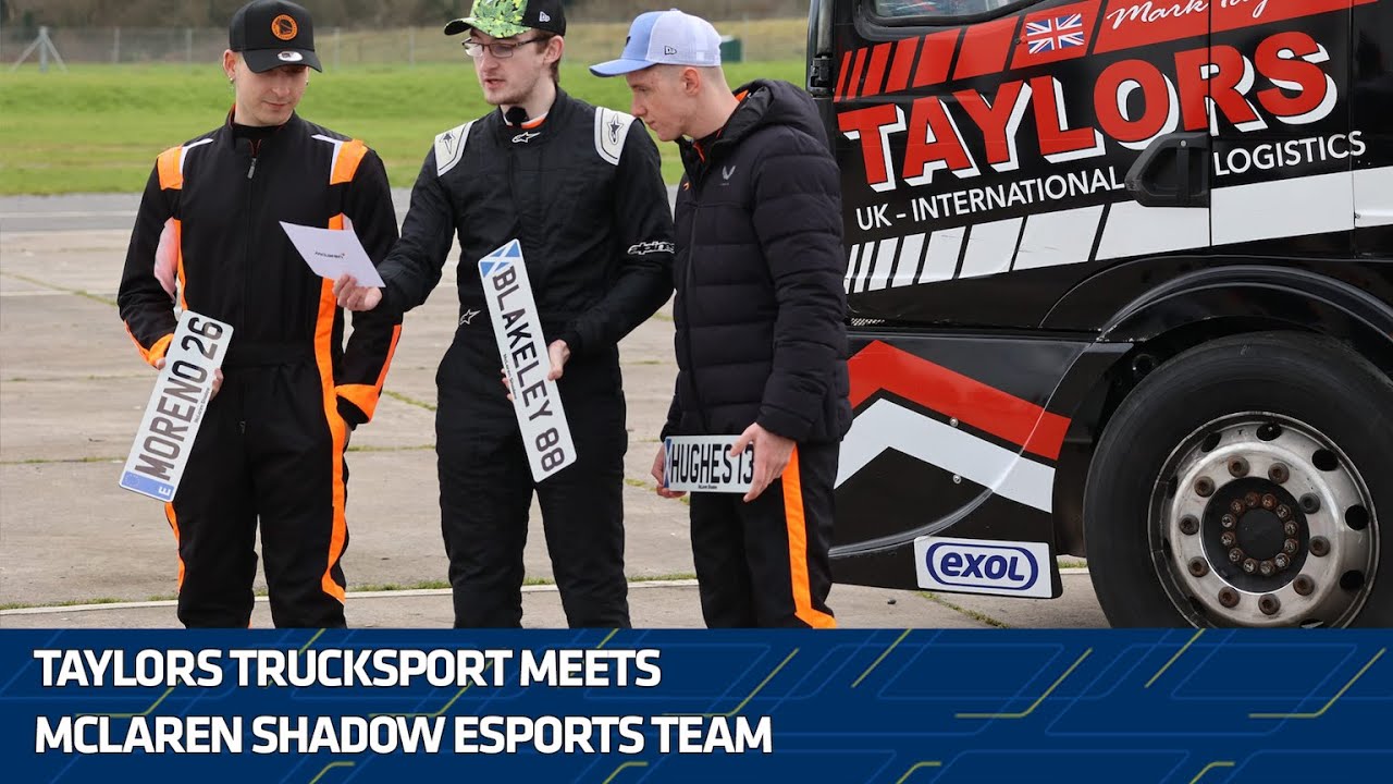 Taylors Trucksport meets McLaren Shadow esports team - YouTube