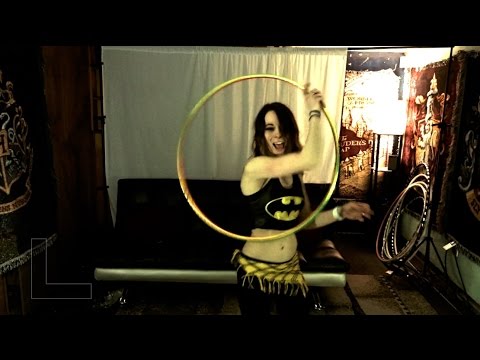 Batman Fangirl Hooping Session Continued - YouTube