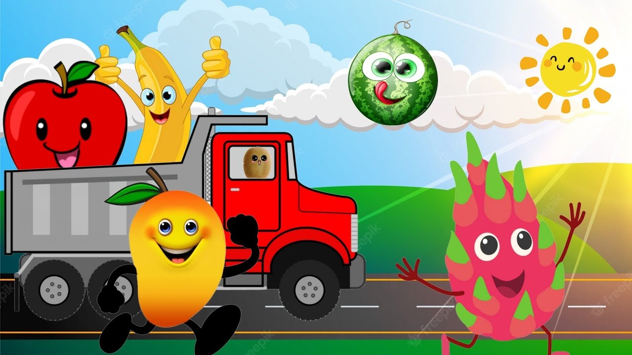 Learn Fruit Name With Cartoon Animation Video | Fun With Dancing fruit ...