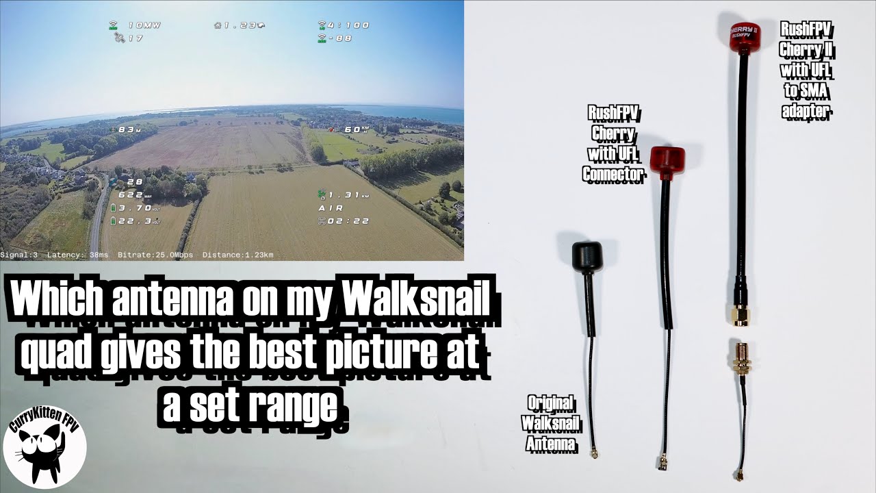 Using different antennas to improve range on a Walksnail VTX - YouTube