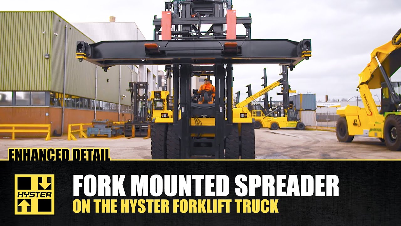 Forklift Truck with Fork Mounted Spreader – Hyster® Special Truck ...