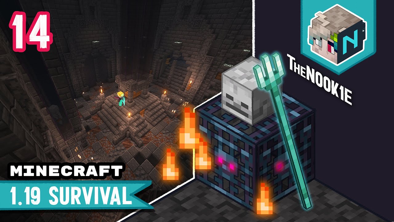 Trident hunting and building the bone crypt | EP 14 | 1.19 Minecraft ...