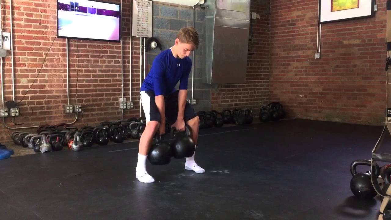 Double Kettlebell Deadlift - YouTube