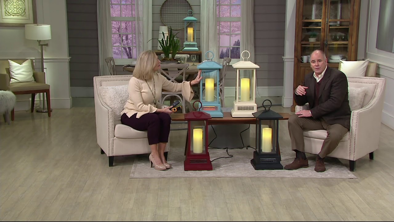 Duraflame 28-3/4" Electric Lantern with Infrared Heat on QVC - YouTube
