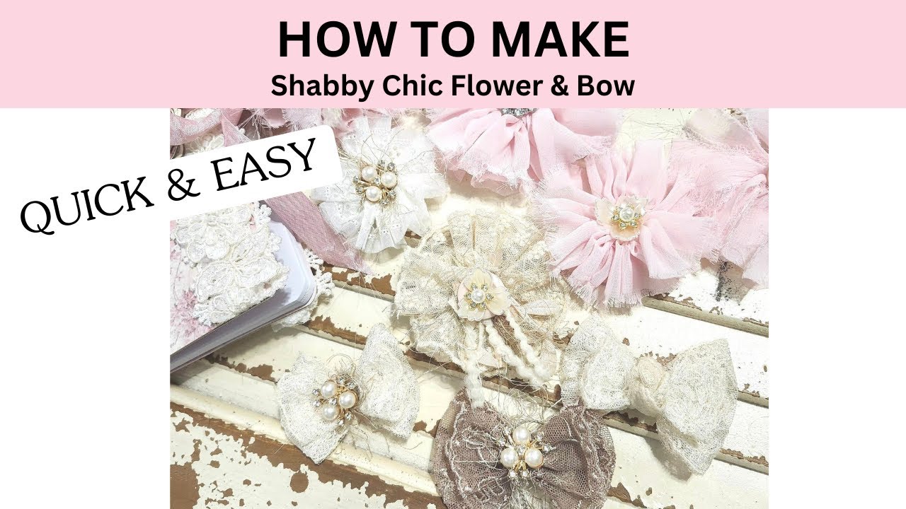 Quick & Easy Shabby Chic Flower & Box - YouTube