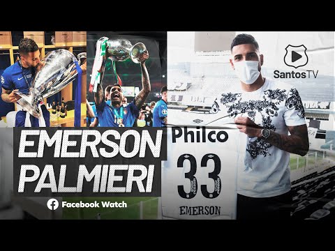 🏆CAMPEÃO DA EURO, CHAMPIONS E MENINO DA VILA, EMERSON PALMIERI VISITA O SANTOS!⚡