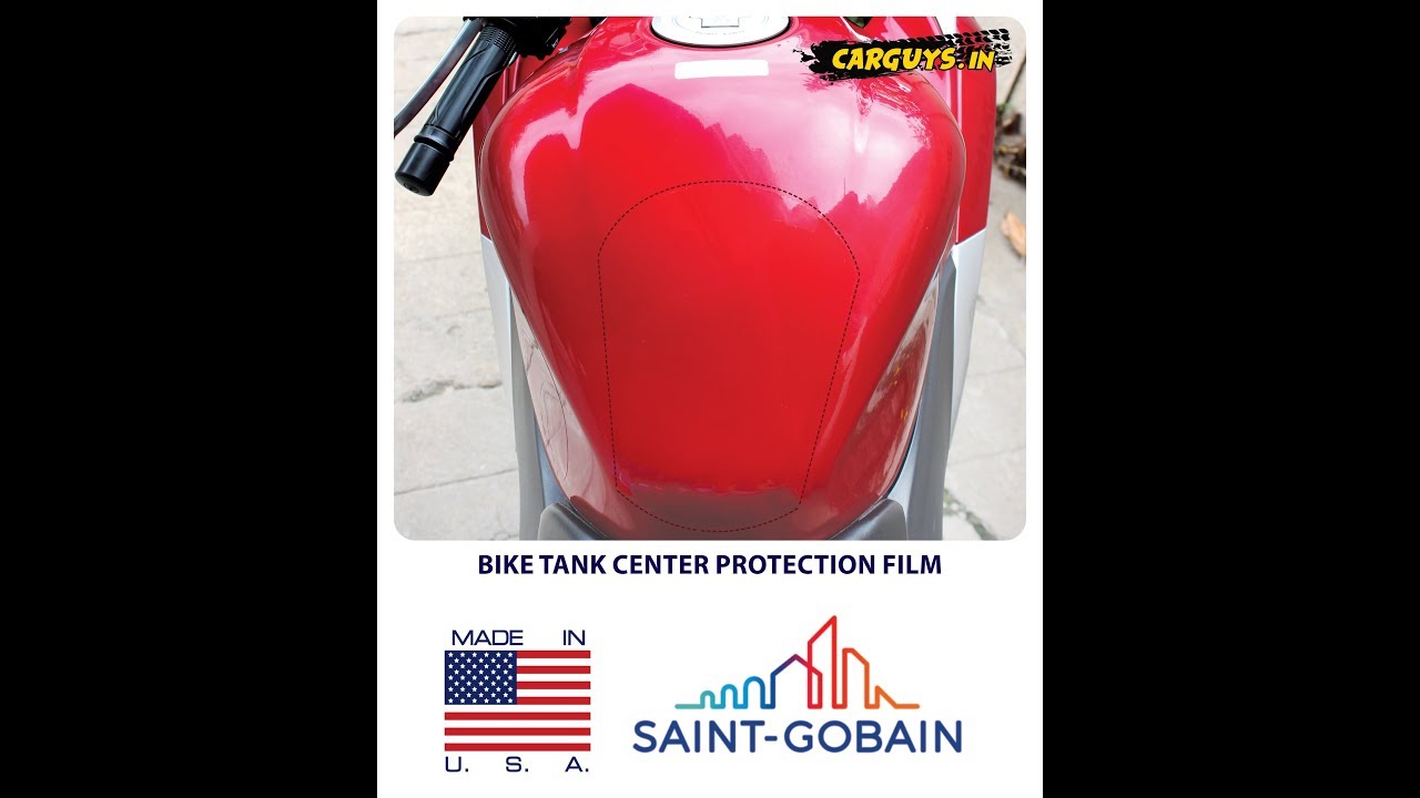 Bike Tank Paint Protection Kit- for ALL BIKES by CarGuys.in - YouTube