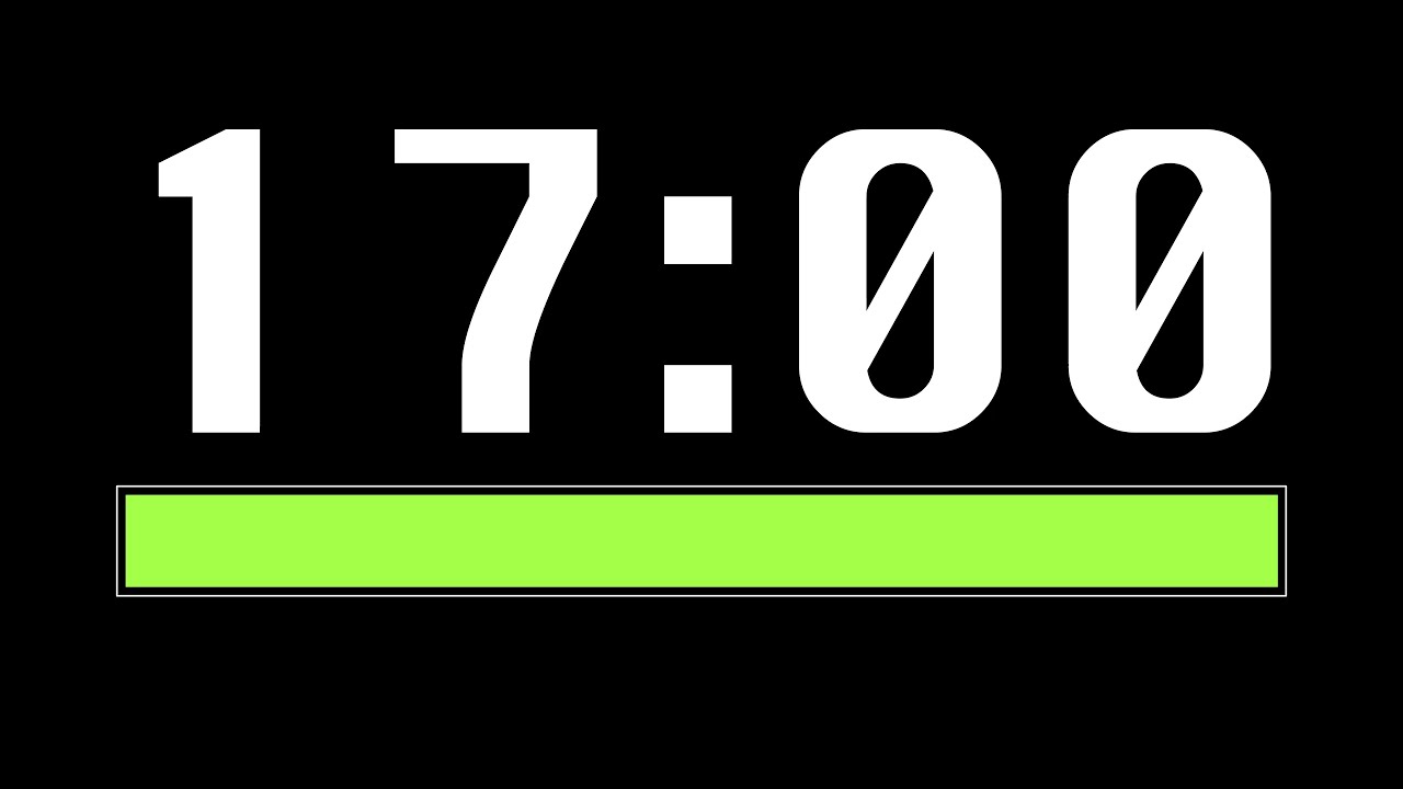 17 Minute Timer [ Progress Bar ] - 4K 60 FPS - YouTube