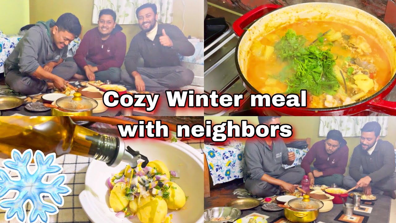 Husband called our neighbours for Dinner💕// Cooked Healthy Dinner😋 ...