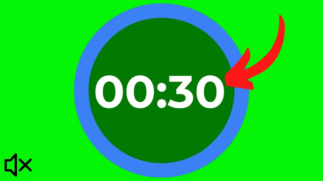 The Best 30 Seconds Green Screen Countdown Timer - No sound - YouTube