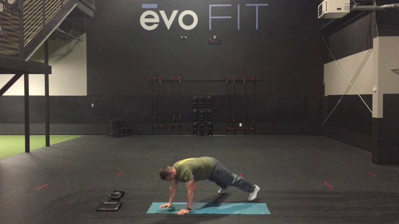 Toe Taps in Push-up Position - YouTube