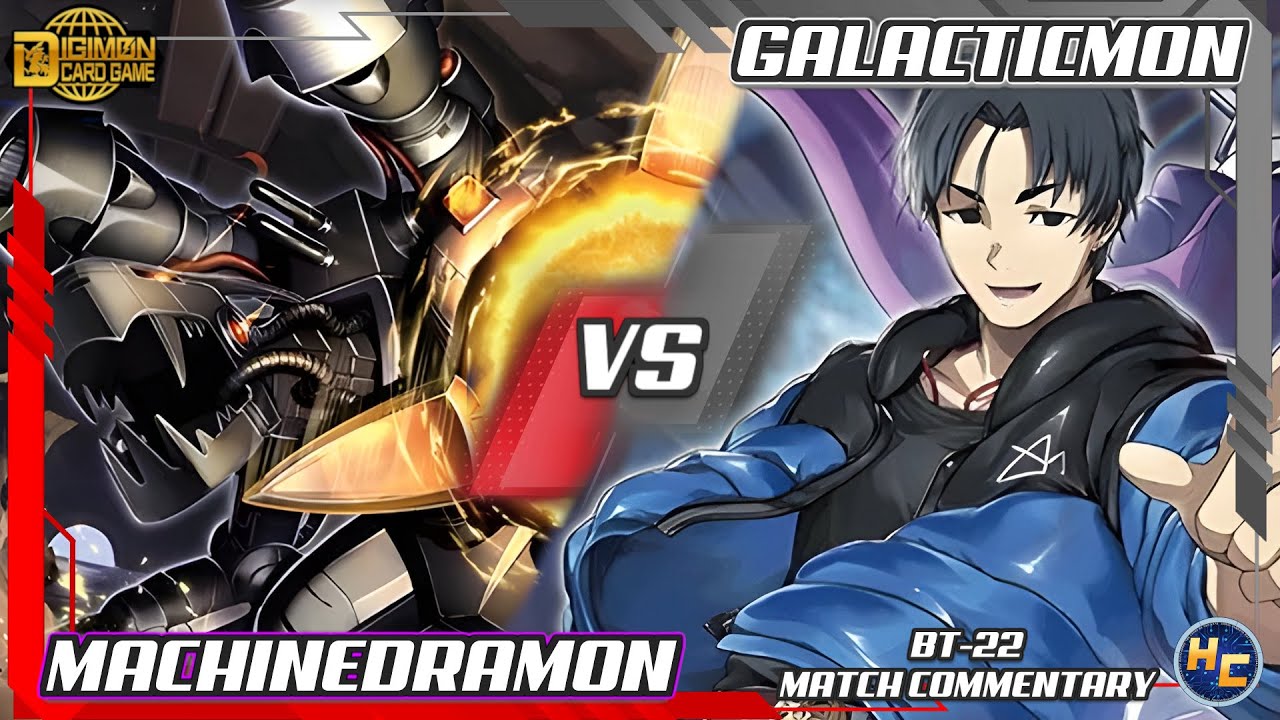 Machinedramon vs Galacticmon - Digimon TCG BT-22 Match Commentary - YouTube
