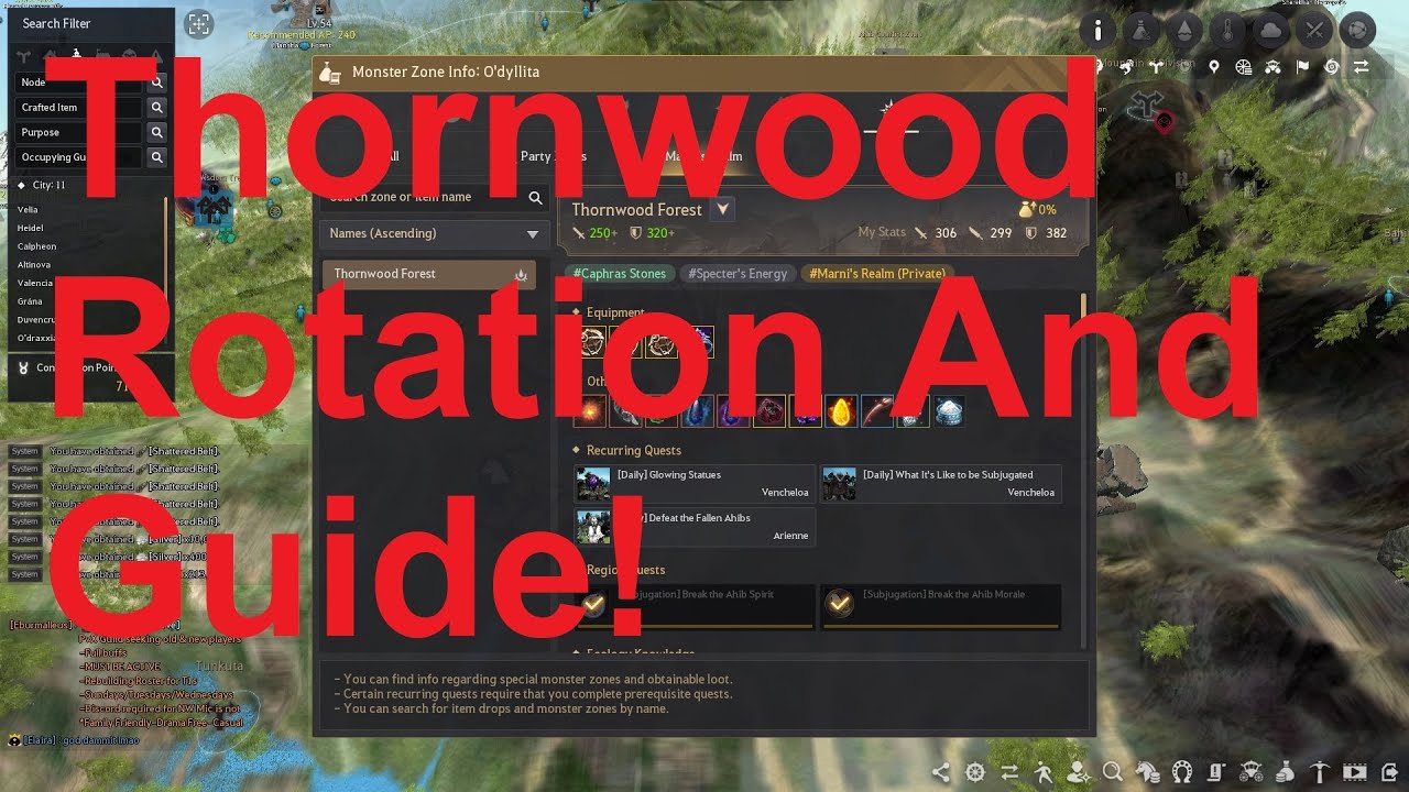 Thornwood Rotation And Guide! | Black Desert Online - YouTube