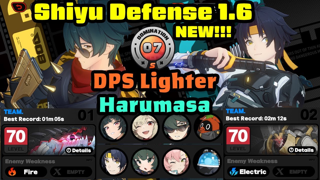 DPS Lighter & Harumasa | New Shiyu Defense 1.6 Crit Node 7 | Zenless ...