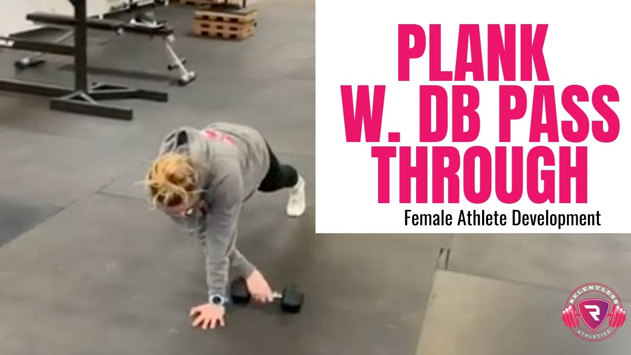 Anti-rotation: HIGH PLANK w. DB PASS THROUGH - YouTube