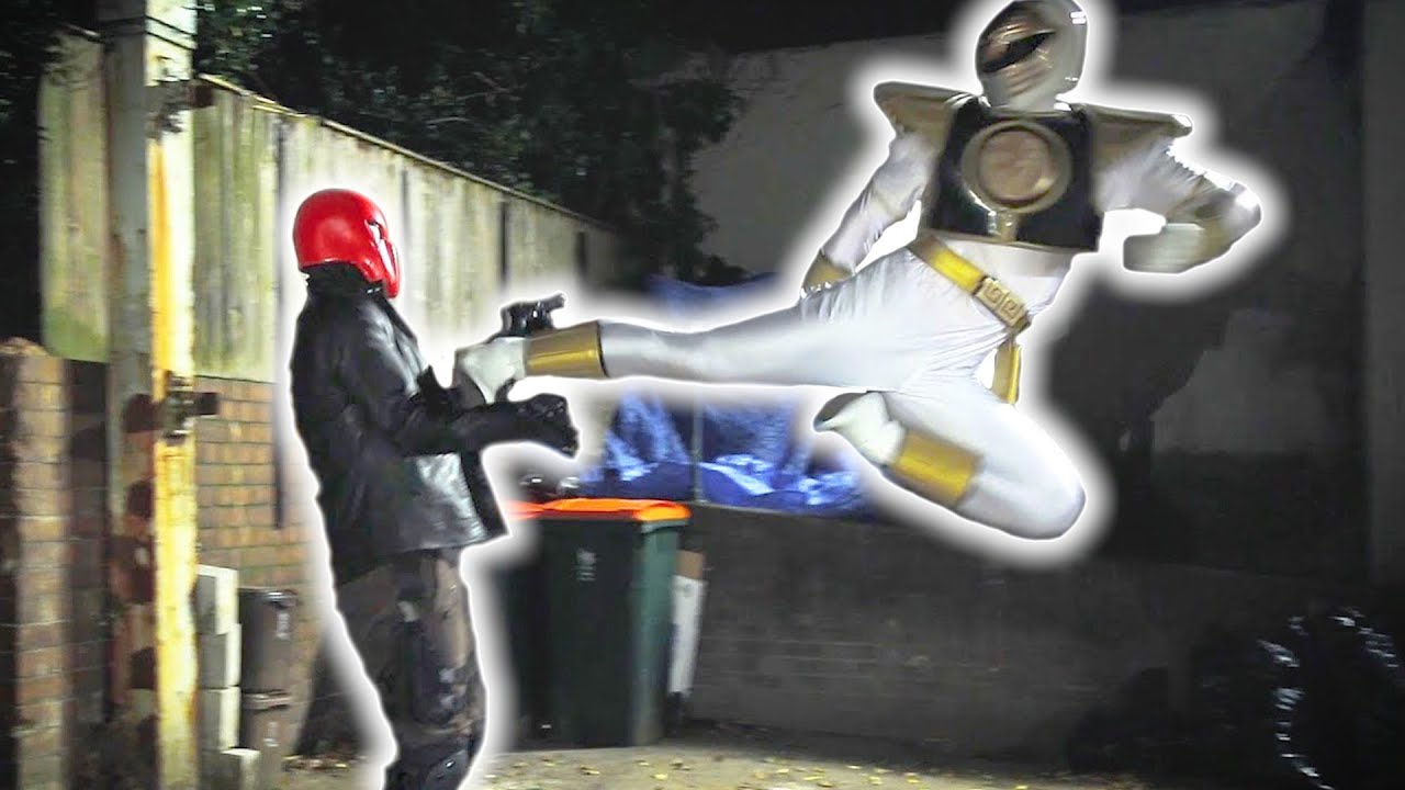 White Ranger Vs Red Hood Fight Scene | Power Rangers vs DC | Flips ...