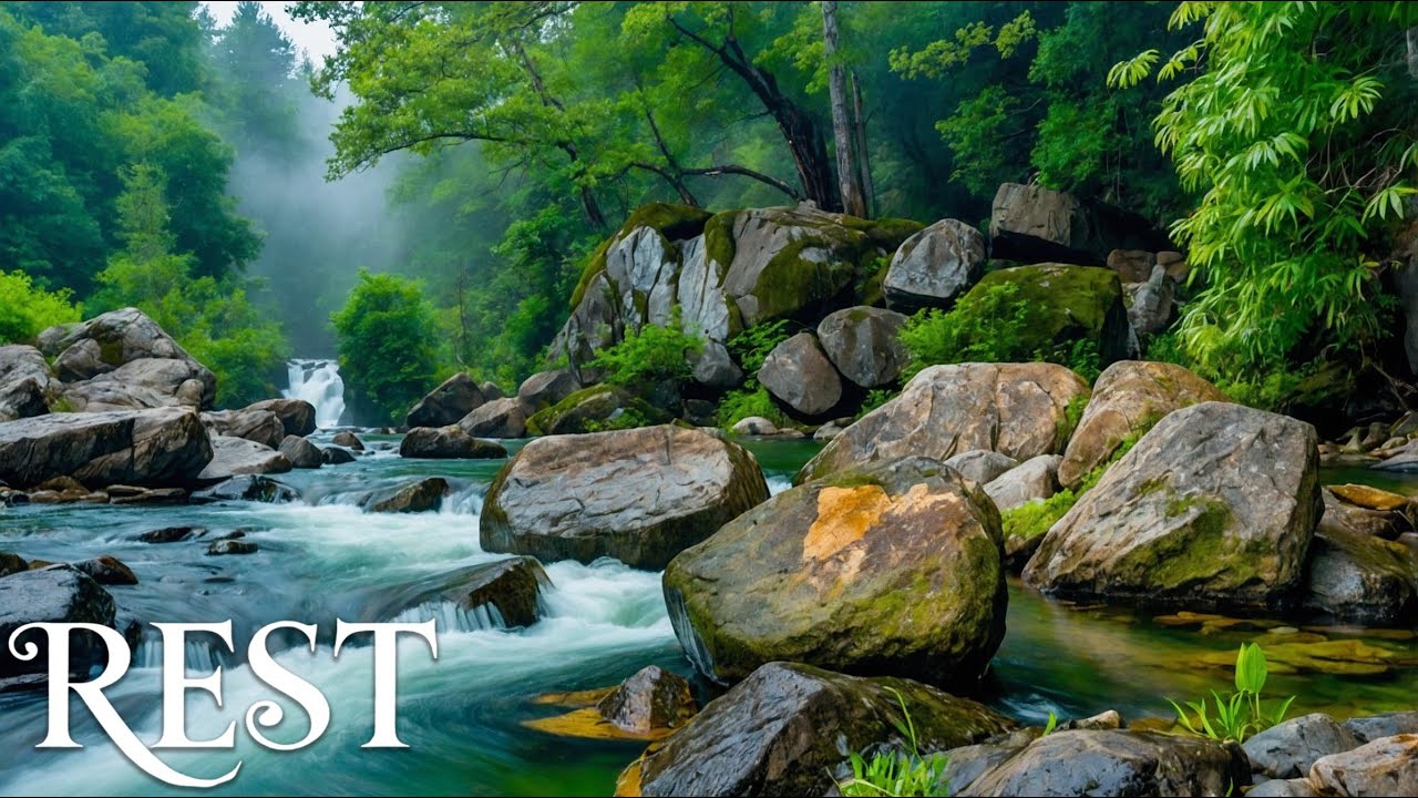 Tranquil Forest Stream Flowing - 8 Hours of Relaxing Nature Sounds for ...
