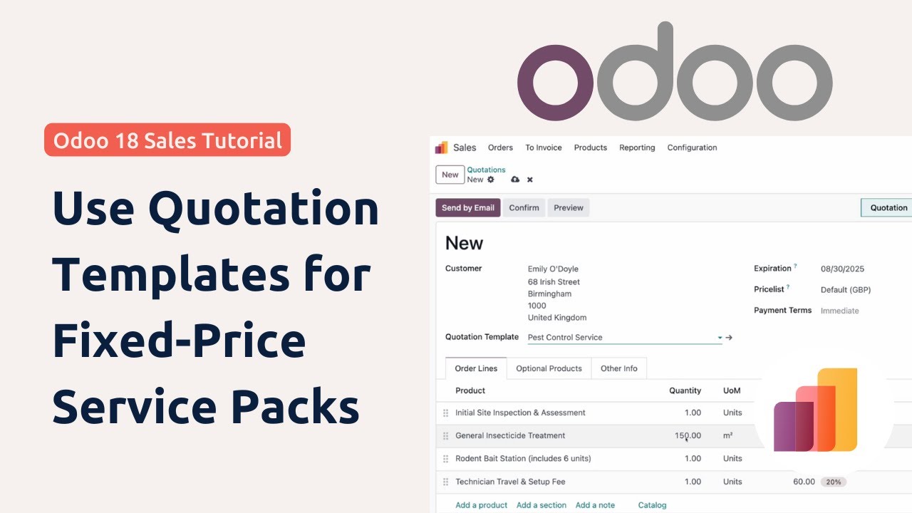 Odoo 18 Tutorial: How to Quote Fixed-Price Services Packages with ...