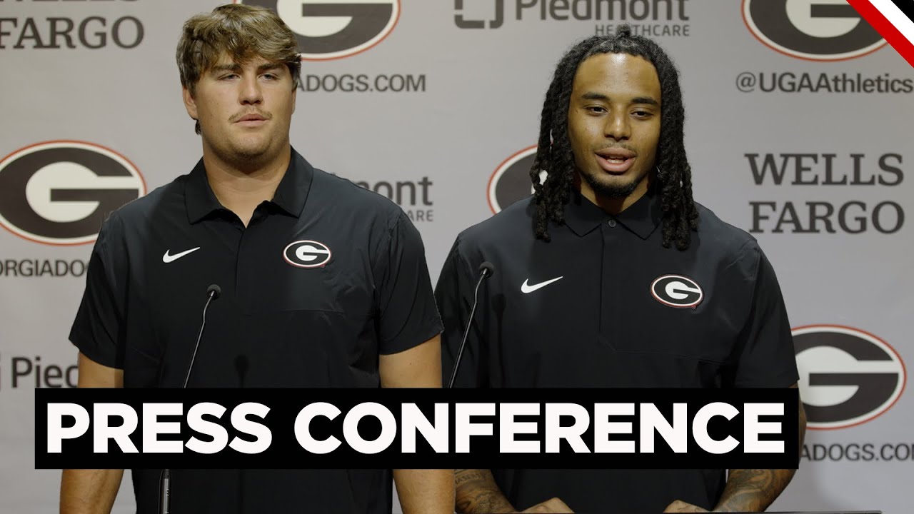 Georgia Football: Players Drew Bobo and Joenel Aguero Fall Camp Press ...