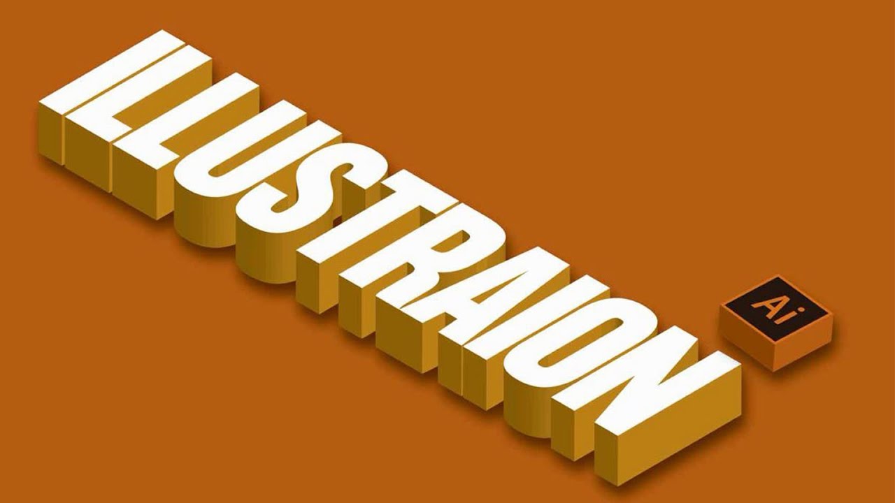 3d Text Design in Adobe Illustrator - YouTube