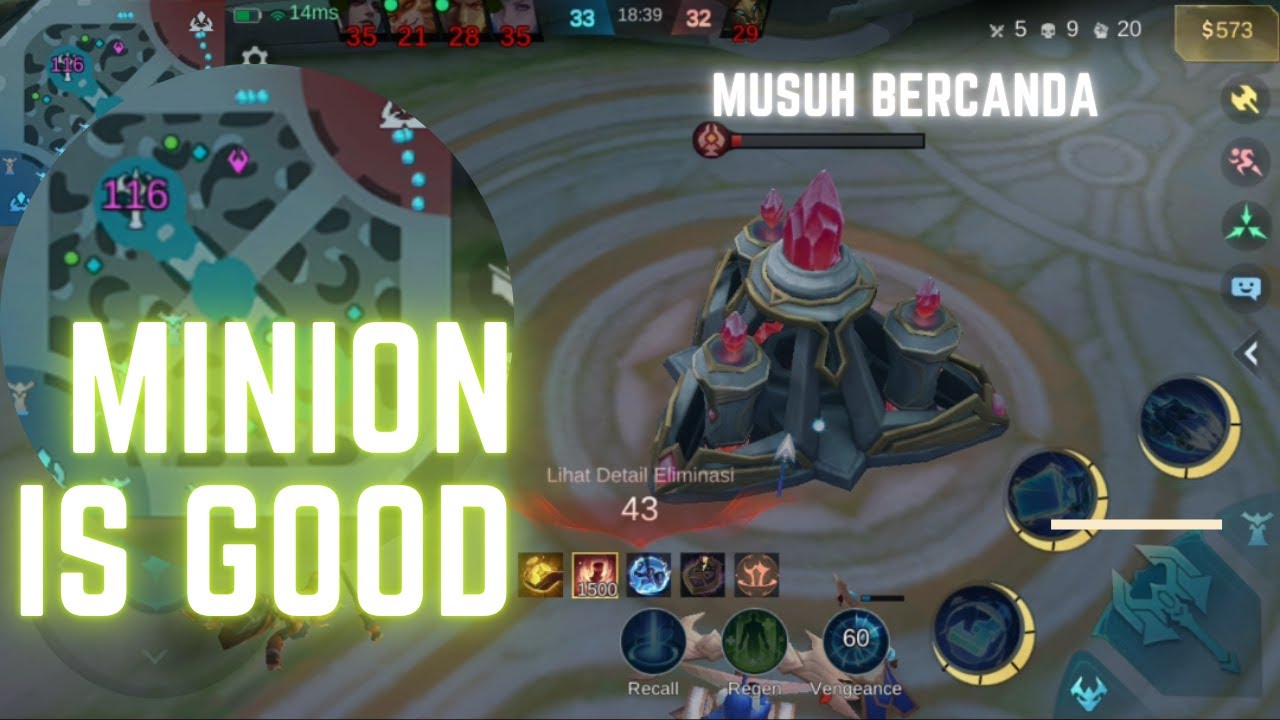win because of minion, mlbb - YouTube