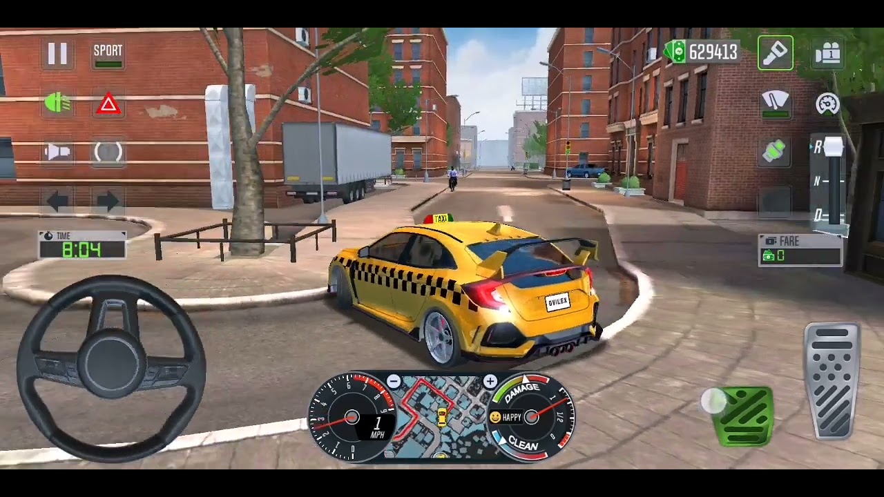 Taxi sim Evolution 2022 | Honda Civic New York City cab driver ...