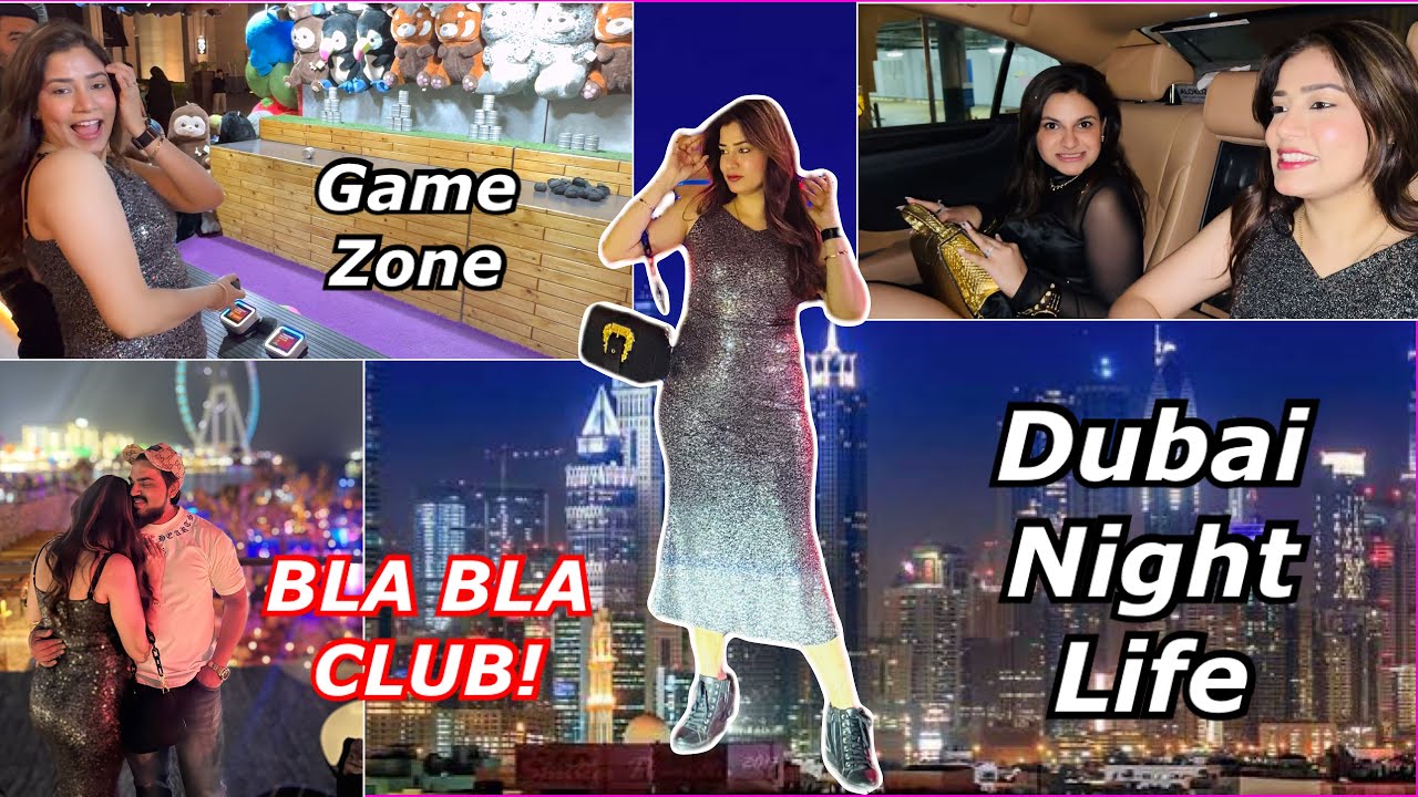 😍Dubai Vlog 2: A Night to Remember Partying at Bla Bla Club & Fun at JBR Game Zone! 🎉🌊 - YouTube