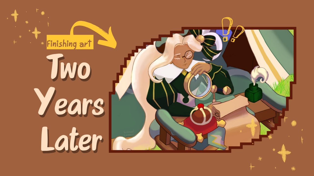 Finally finishing a TWO year old art project | Scared Lemon - YouTube