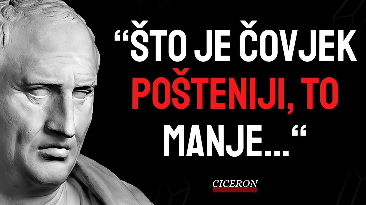 Životne Lekcije Cicerona koje Ljudi nauče Prekasno u Životu - YouTube