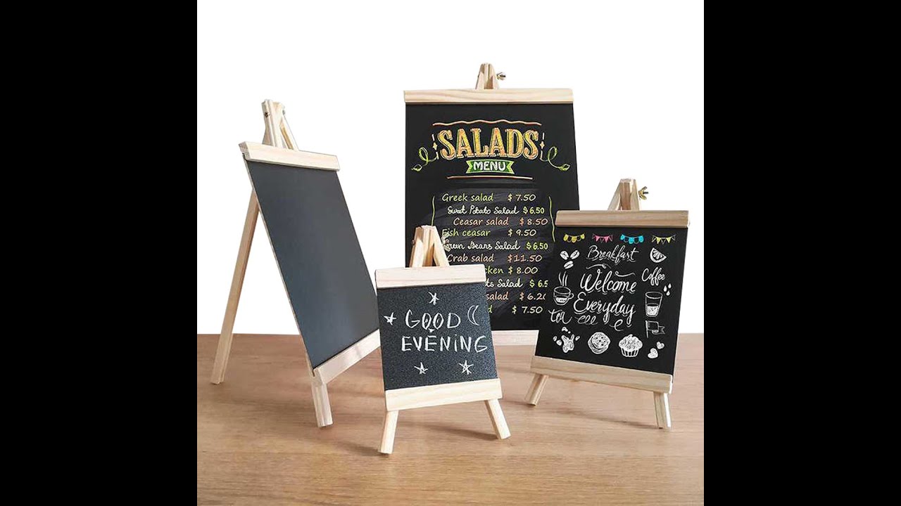 Table top chalkboards - YouTube