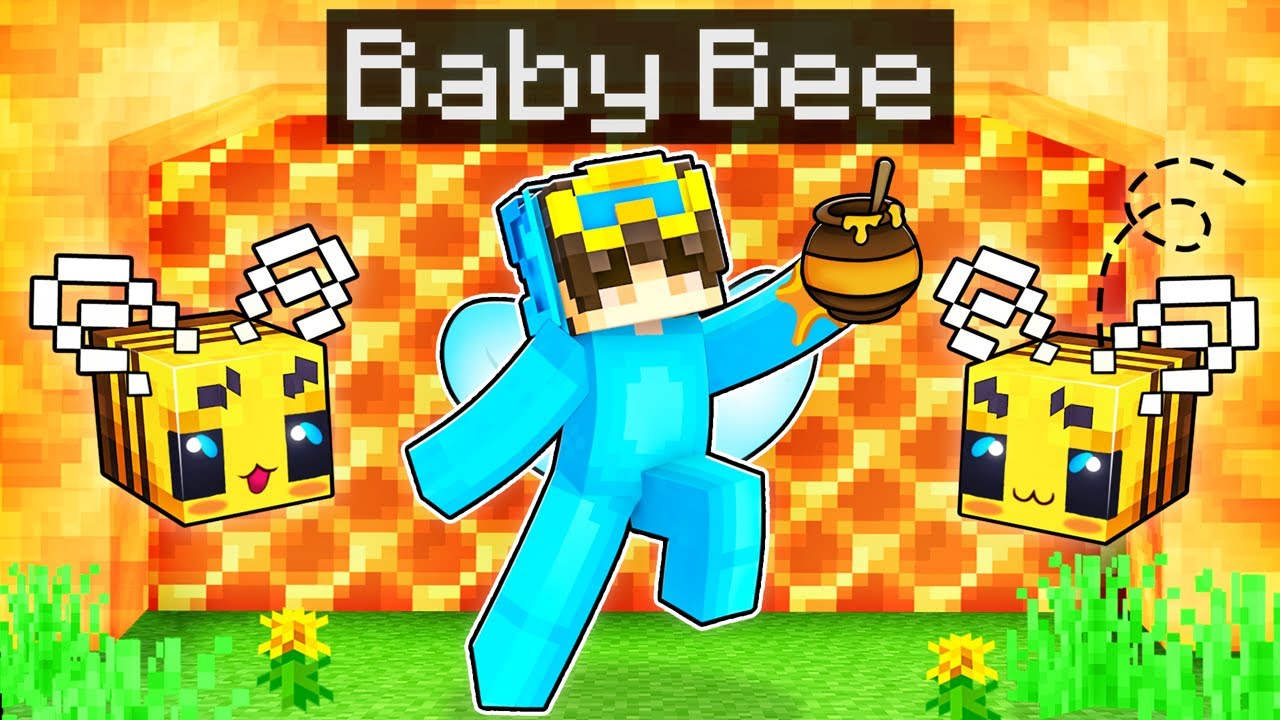 Becoming A BABY BEE In Minecraft! - YouTube