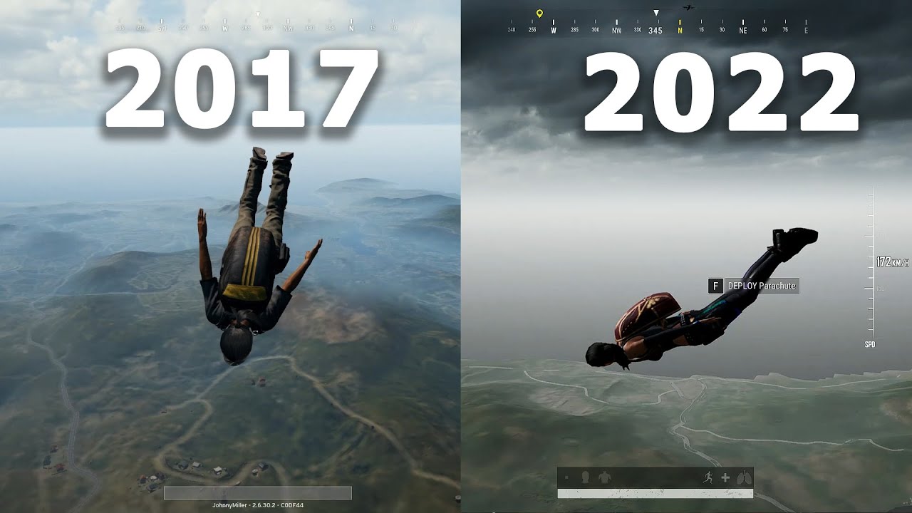 PUBG 2017 vs 2022 COMPARISON | THEN vs NOW - YouTube