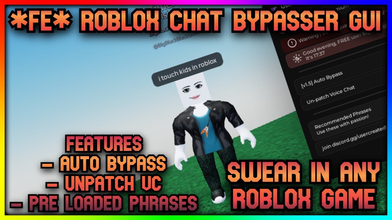*FE* ROBLOX CHAT BYPASSER GUI - AUTO BYPASS, KEYLESS, NO BAN!!! - YouTube